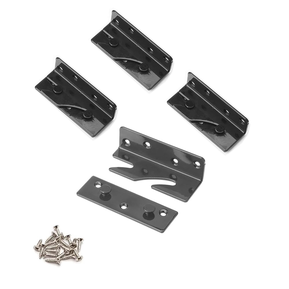 Amazon.com: 4 Sets Bed Rail Brackets Bed Frame Hardware for Connecting ...