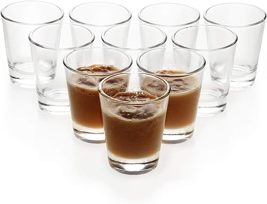 Amazon.com | NUYKOUY Shot Glass Set, 100% Clean 100% Wipe Glass Shot ...