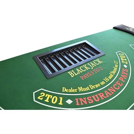 Amazon.com: 71'' Blackjack Table with Folding Legs (Green Felt) : Toys ...