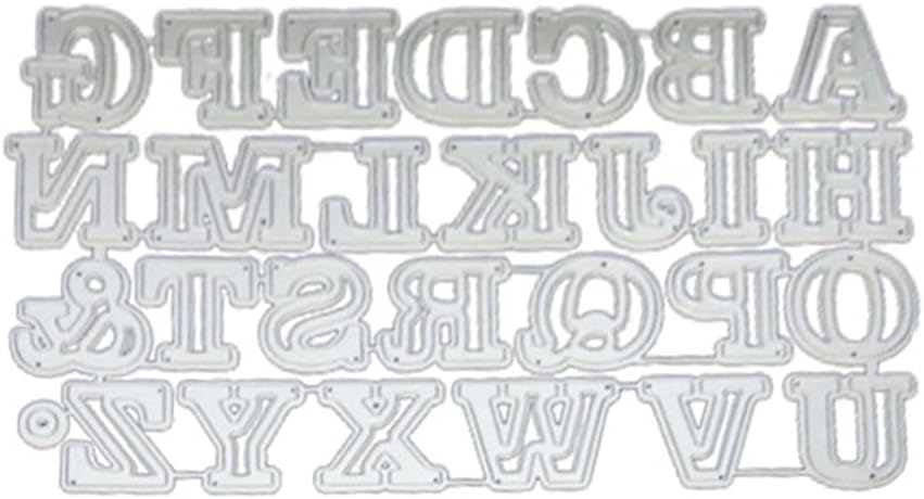 Yjcnelcr Troquel de corte de metal de 26 letras, 26 letras, troquel de ...