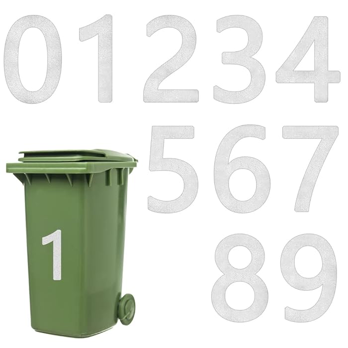 Buy 3 Pack Wheelie Bin Numbers for Bins - Numbers 0-9 Wheelie Bin ...
