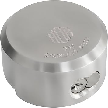 HOX Stainless Steel Puck Lock, Military-Grade Hidden Shackle Padlock ...