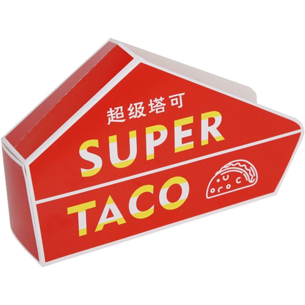 Disposable Taco Boxes Kraft Paper Taco Holder Disposable Takeout Food ...