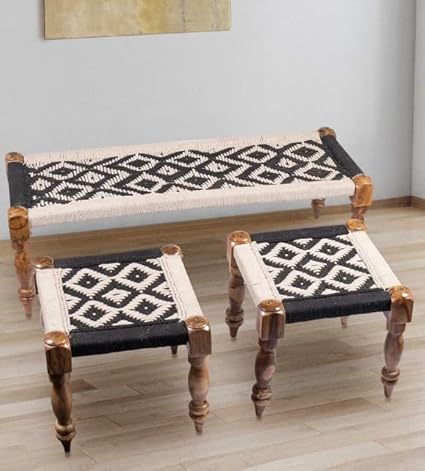 SOLID WOOD FURNITURE Handwoven Charpai | Charpai Khatiya Bed | Sheesham ...
