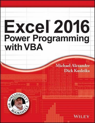Excel 2016 Power Programming with Vba: Alexander, Michael; Kusleika, Dick: 9788126560608: Amazon ...