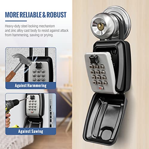Snapklik.com : Key Lock Box For Outside 12 Digit Push Button Lockbox ...