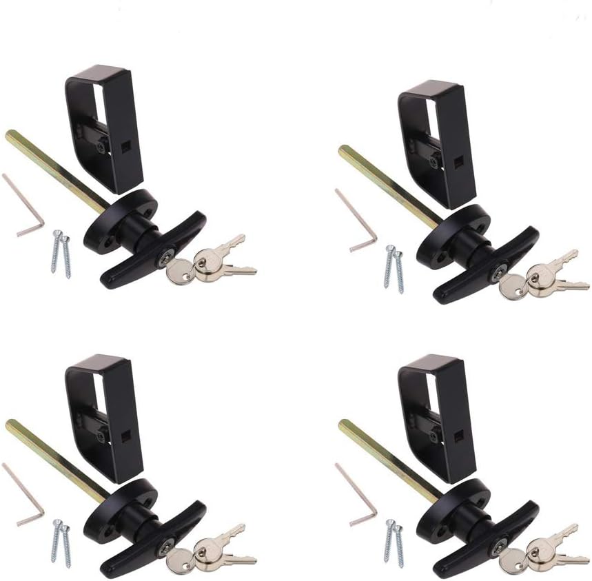 Amazon.com: Shed Door T-Handle Lock Kit - Includes 2 Keys, 2 Screws ...
