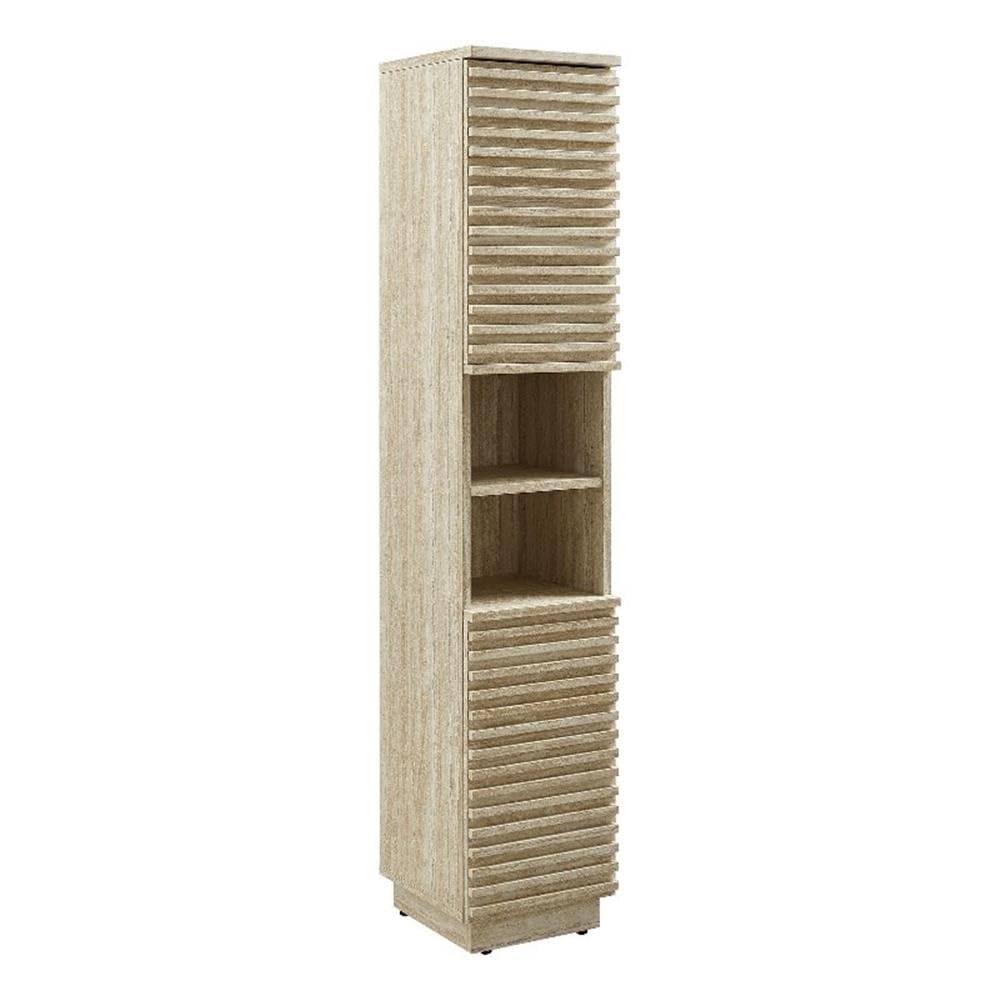 Amazon.com: Modway Render Faux Travertine Tall Narrow Bathroom Storage ...