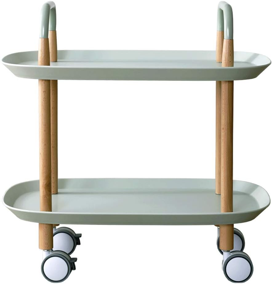 Amazon.com - Mobile Small Coffee Table Double-Layer Trolley Multi ...