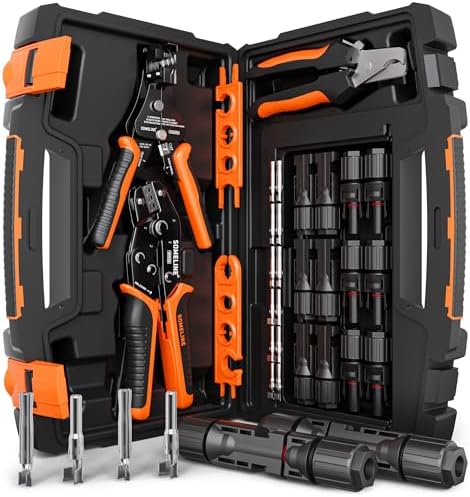 SOMELINE® Solar Connector Crimping Tool Kit, 14-10 AWG Crimper for ...