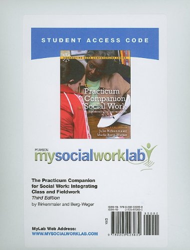 The Practicum Companion for Social Work Integrating Class and Field Work: Mysocialworklab ...