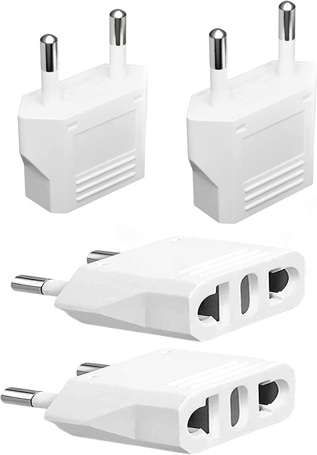 Kioosdinfely 4 Pack US/CA to EU European Plug Adapter-Type C Plug, 2 ...