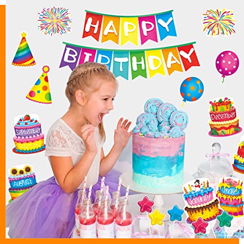 Snapklik.com : 39 PCS Happy Birthday Bulletin Board Set, Colorful ...