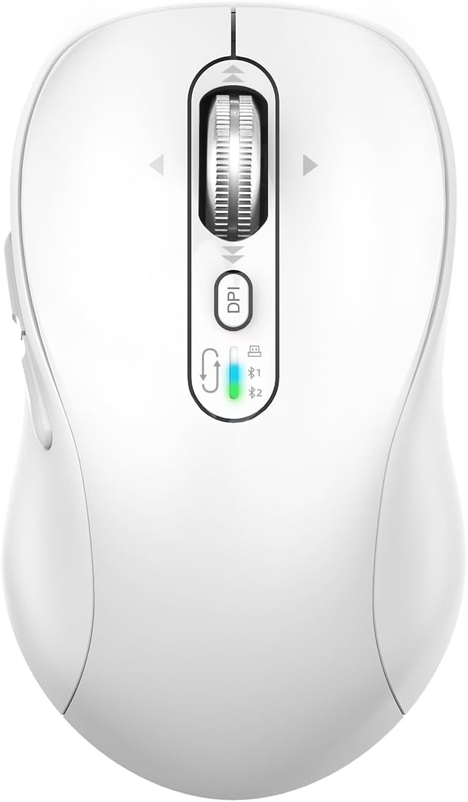 Amazon.com: Wireless Bluetooth Mouse Rechargeable,USB+BT×2,Multi Device ...