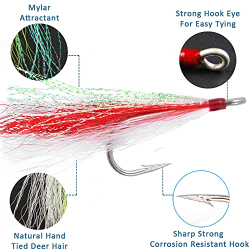 Snapklik.com : Bucktail Teasers Fishing Hook Saltwater Fishing Lures ...