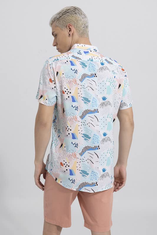 Buy SNITCH Mellow White Shirt Rayon Slim Fit Shirt at Amazon.in