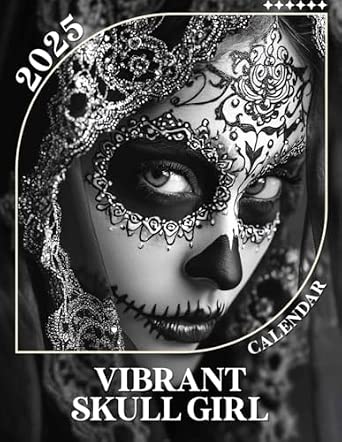 Vibrant Skull Girl Calendar 2025: A Colorful Journey with the Skull ...