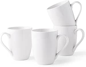 Amazon.com | GBHOME 12 OZ Off White Coffee Mugs, Porcelain Bulk Coffee ...