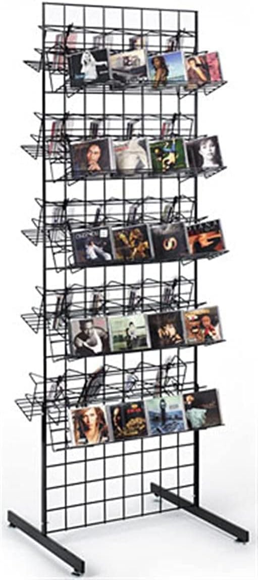 2' x 6' Black Floor Standing Wire Grid Fixtures Complete with "T" Style ...