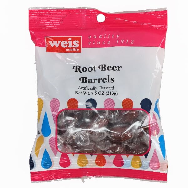 Amazon.com : Weis Quality, Peg Candy Root Beer Barrels, 7.5 Ounce ...