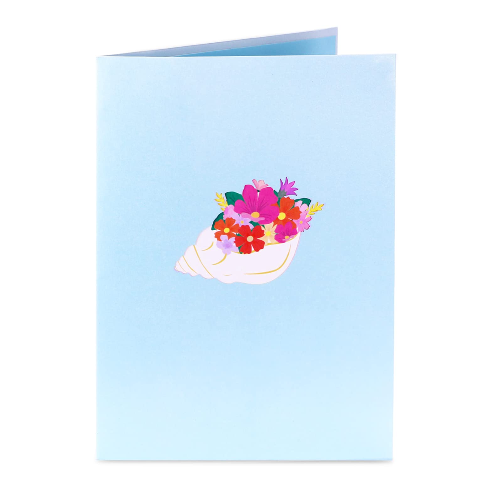 Snapklik.com : Conch Flower Pop Up Card - Handmade Flower Greeting ...