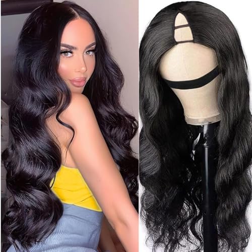 Amazon.com : Qunatuma V Part Wig Human Hair Body Wave Upgrade U Part ...