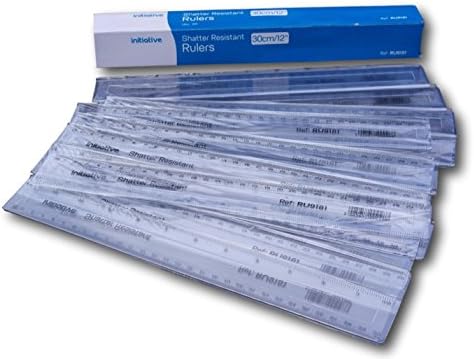 Helix 30cm Metric Clear Shatter Resistant Ruler (Box of 100) : Amazon ...