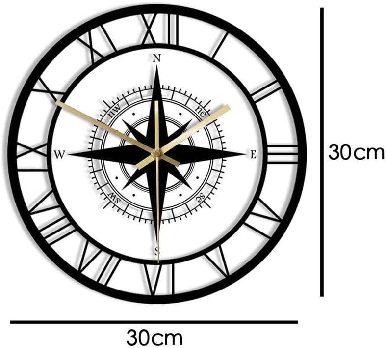 HF&KL Wall Clock 12″ Silent Non-Ticking Modern Style Wall Clocks ...