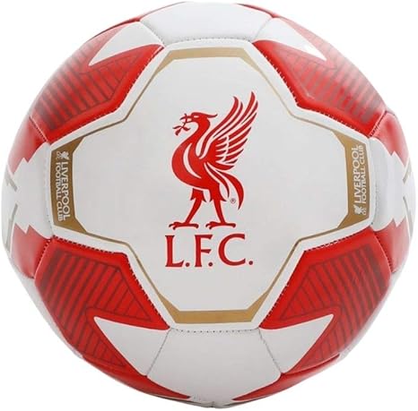 Liverpool FC Red And White Size 5 Ball LFC Official Store : Amazon.co ...