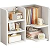 Amazon.com: KUHEITAER Desk Shelf,Small Bookshelf,Wooden Desk Hutch Desk ...