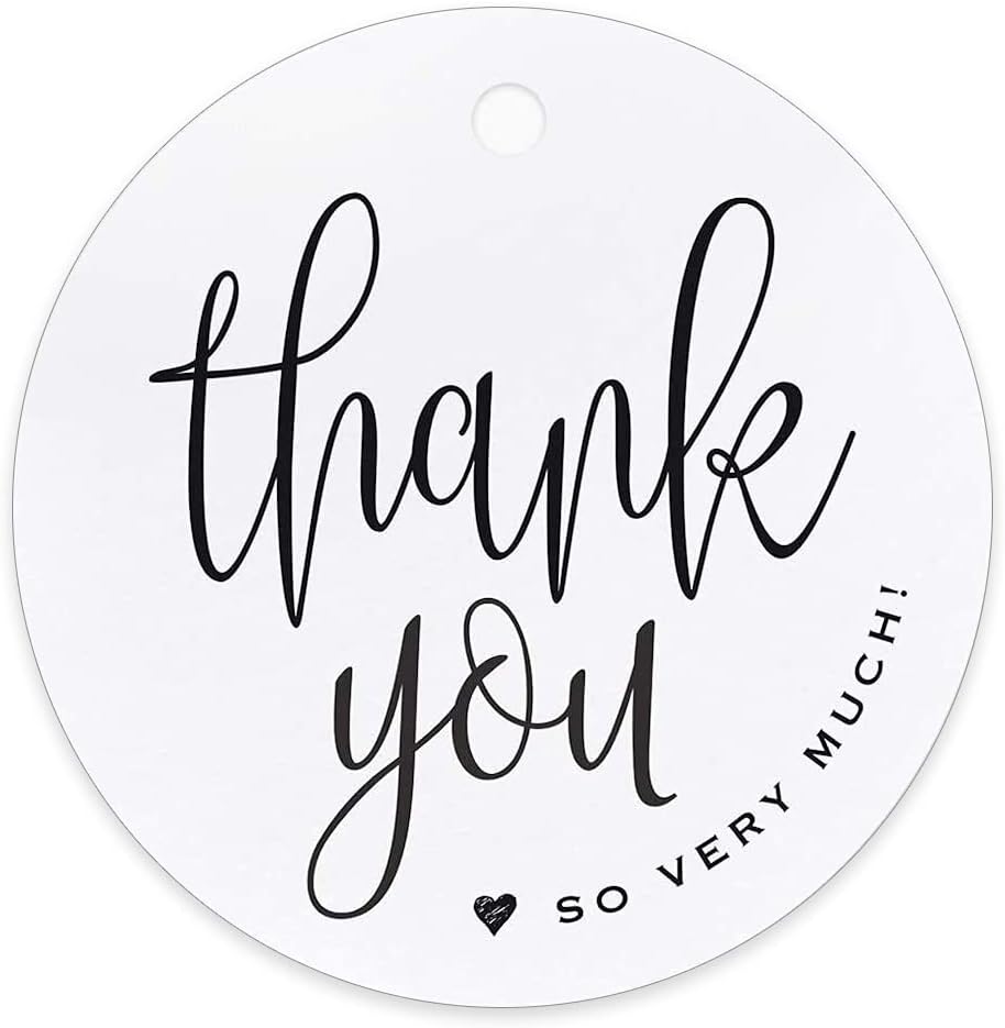 Amazon.com : Bliss Collections Thank You Gift Tags, Geometric Floral ...