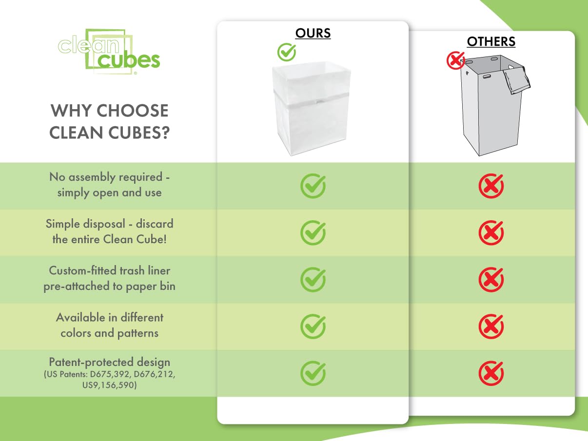 Snapklik.com : Clean Cubes 13 Gallon Disposable Pop-Up Trash Cans (3 ...