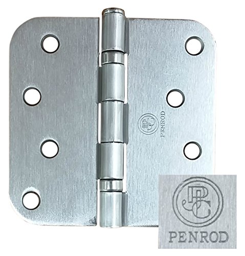 Penrod Door Hinges, Satin Nickel, Ball Bearing 4 Inch with 5/8 Inch ...