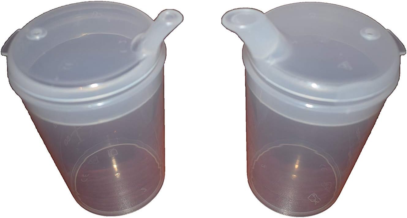 PLASTIC FEEDING CUP WITH SPOUT ADULT FEEDER BEAKER HOSPITAL MUG ...