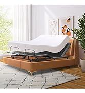 Amazon.com: Queen Adjustable Bed with Thickened Foam Frame,14 Inch Grey ...