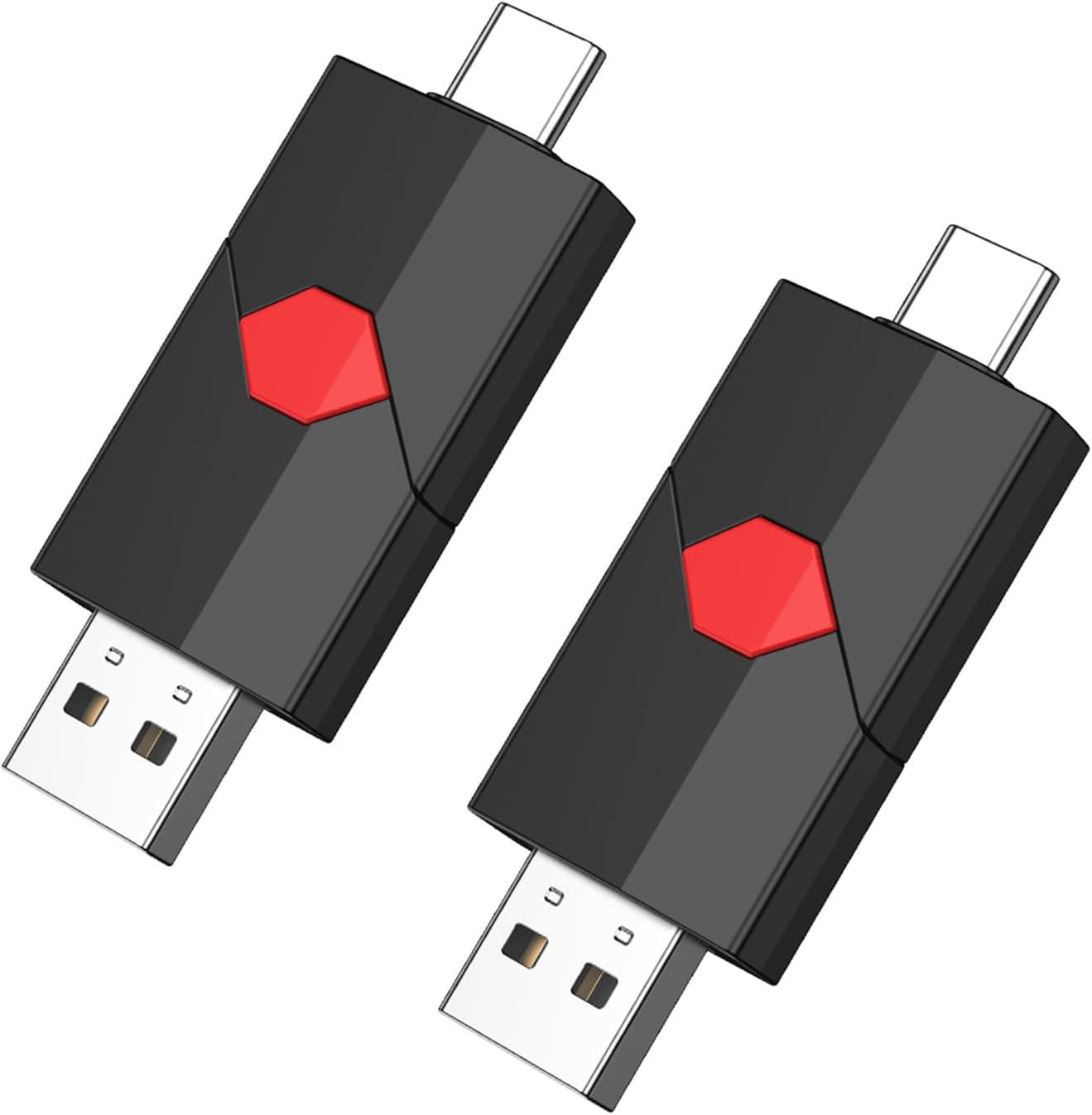 Amazon.com: Aiibe 128GB USB C Flash Drive 2 Pack Type C + USBA 128GB ...