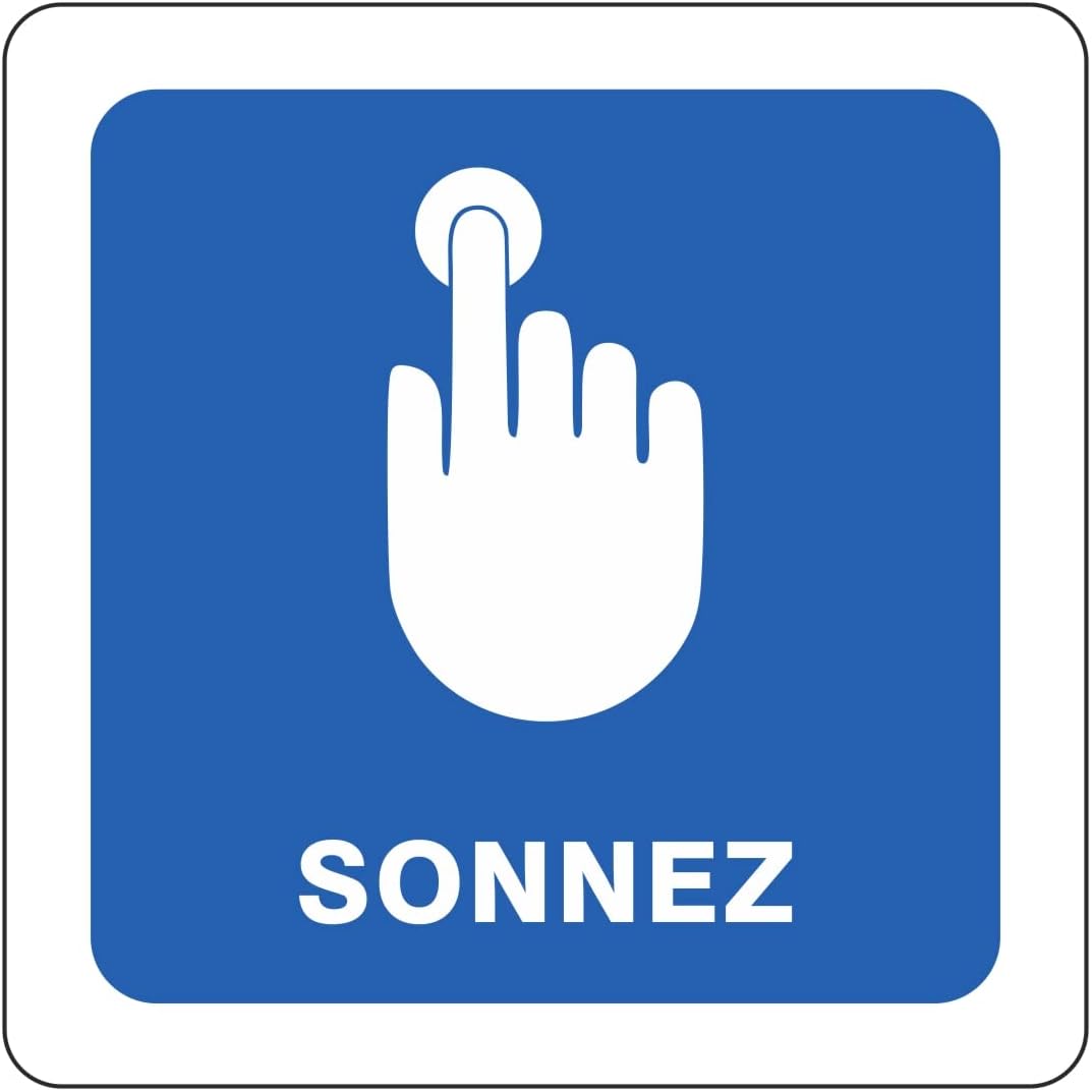 Plaquette de porte Sonnez SVP - Plexiglas couleur 170x45mm - 4033570 ...