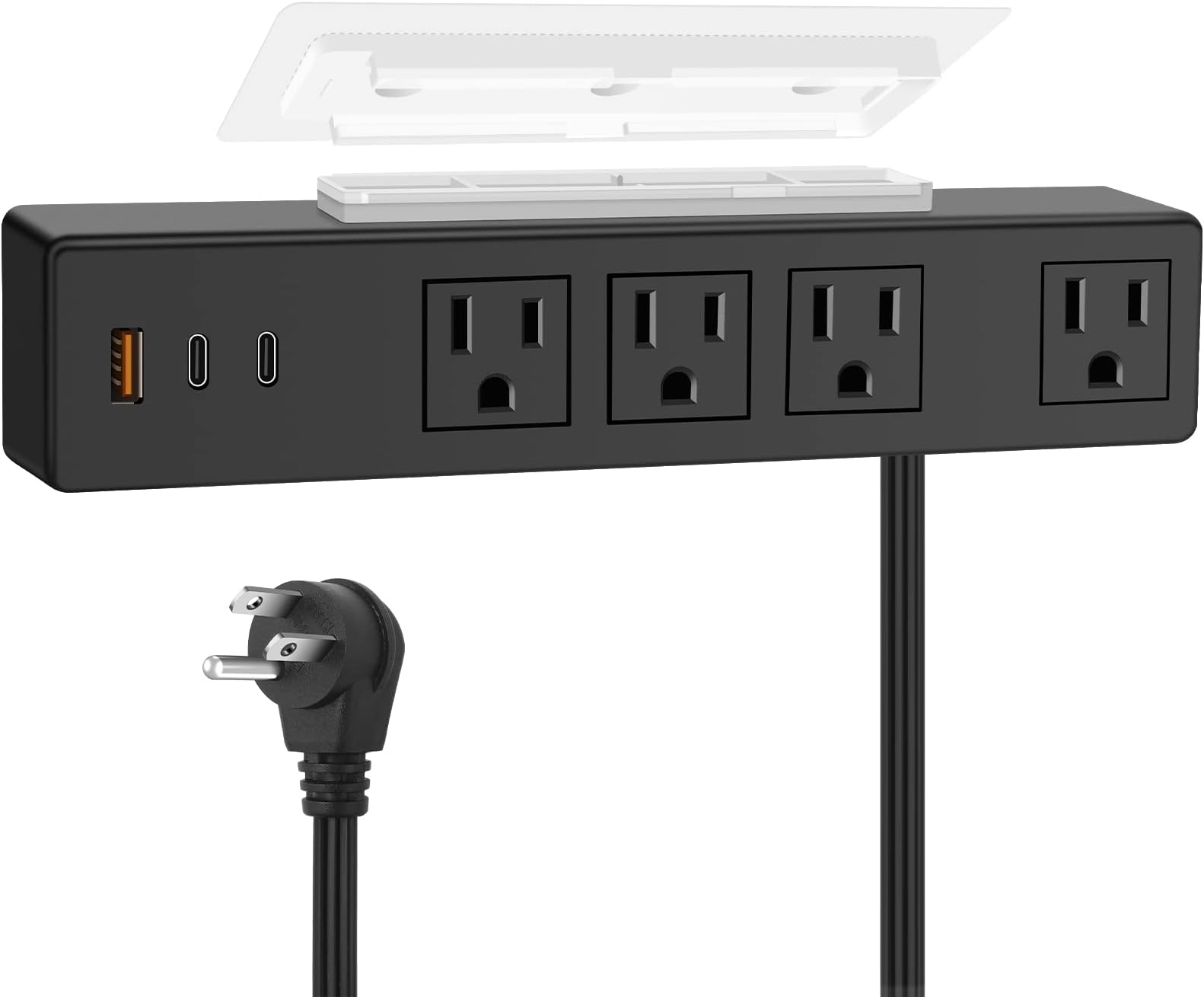 Amazon.com: Under Desk Power Strip, VILONG Adhesive Wall Mount Power ...