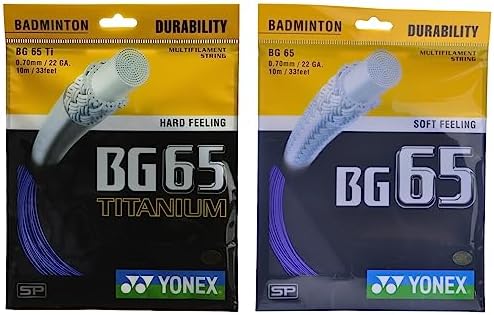 Buy Yonex BG 65 Titanium Badminton String (Blue) & YONEX BG 65 ...
