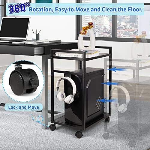 Snapklik.com : Liitrton PC Stand Computer Tower Stand 2-Tier CPU Stand