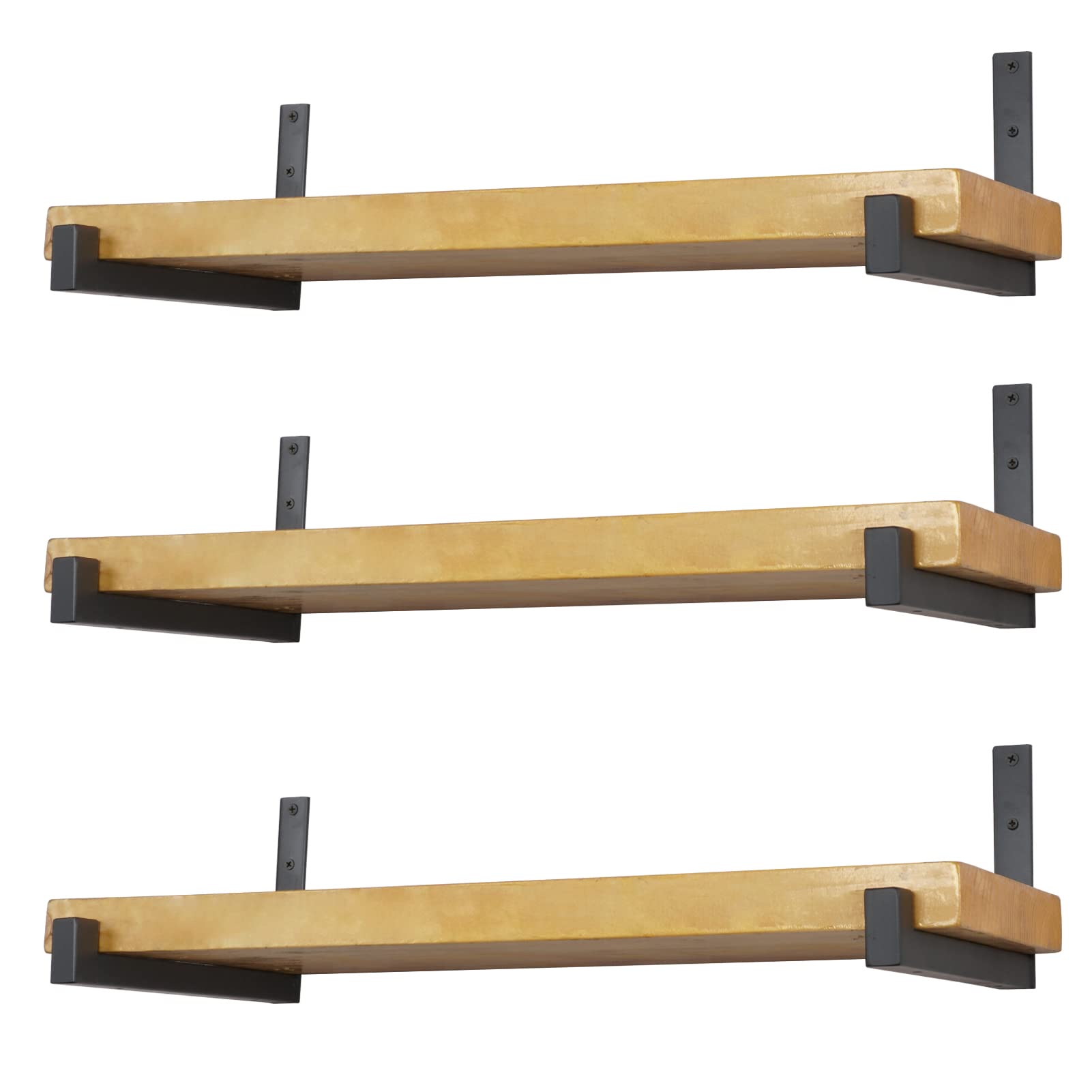 6 Pcs Heavy Duty Shelf Bracket with Lip Iron Metal Wall Mounted ...