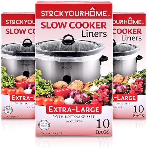 Amazon.com: 30 Count Large Slow Cooker Liners, 8qt Disposable Slow ...