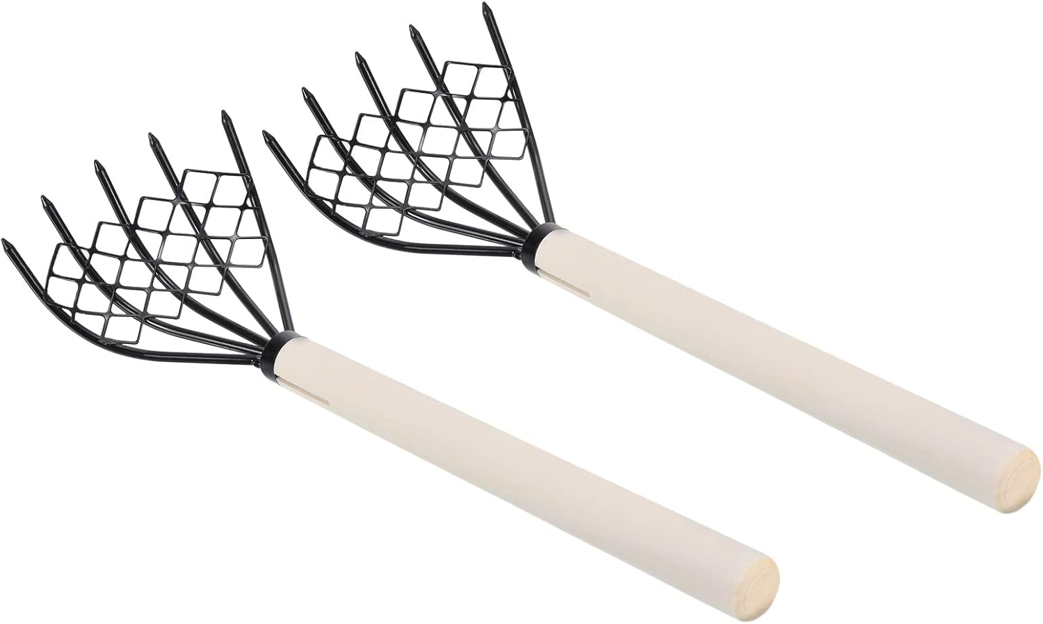 Amazon.com : 15 Inch 5-Tine Steel Claws Hand Rake, 2 Pack Shell Clam ...