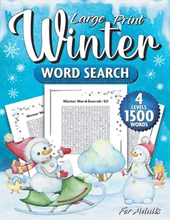 Large Print Winter Word Search For Adults: A New Fun and Relaxing ...