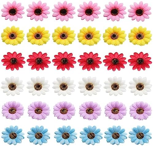 Amazon.com : 36 Pack of Sunflower Daisies Hair Clips Alligator Clips ...
