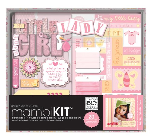 me & my BIG ideas Scrapbooking Box Kit, So Beautiful Baby Girl, 8-Inch ...
