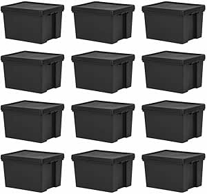 Black Bam Heavy Duty Super Strong 100% Recycled Plastic Storage Box ...