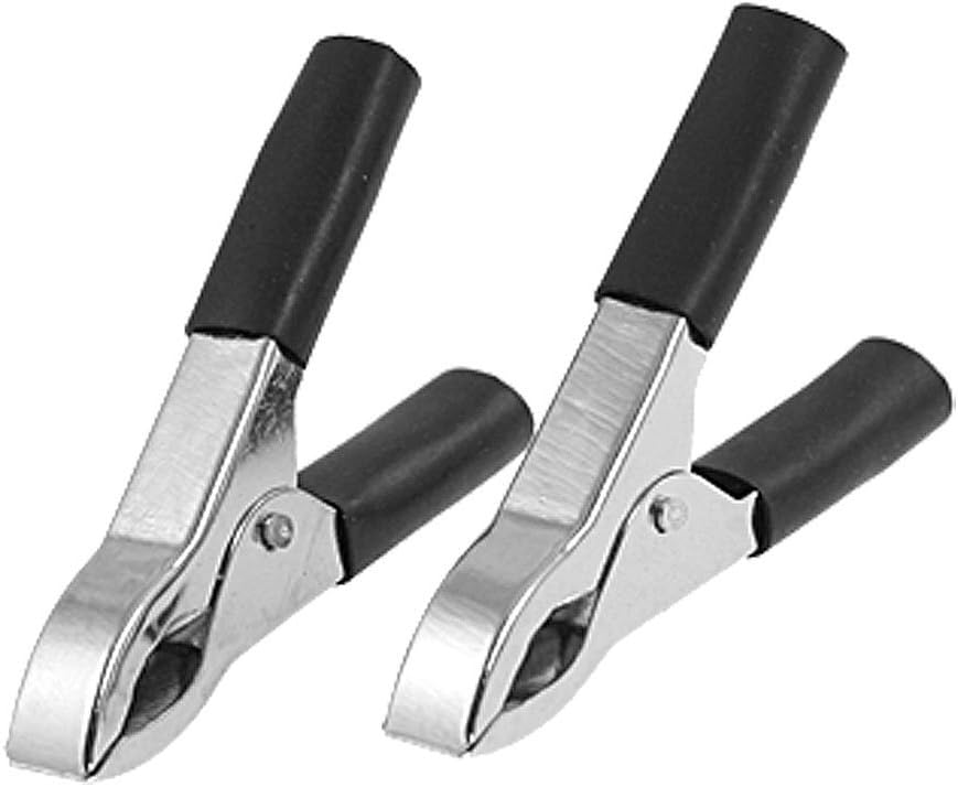 Uxcell 50mm Length 15A Car Battery Test Clips Alligator Clamps Black ...