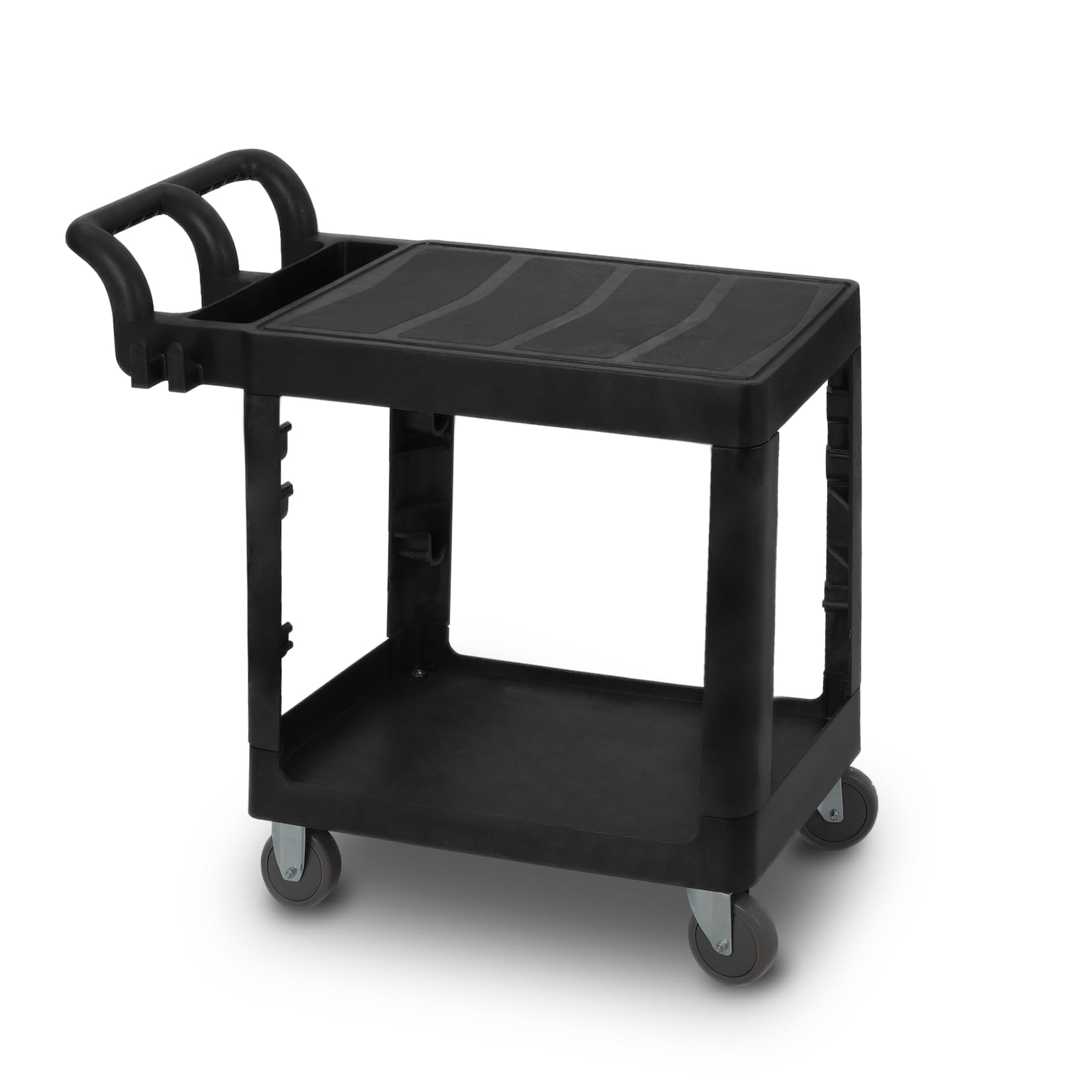Amazon.com: Garveetech Utility Cart Flat Top, 2 Shelf Rolling Utility ...