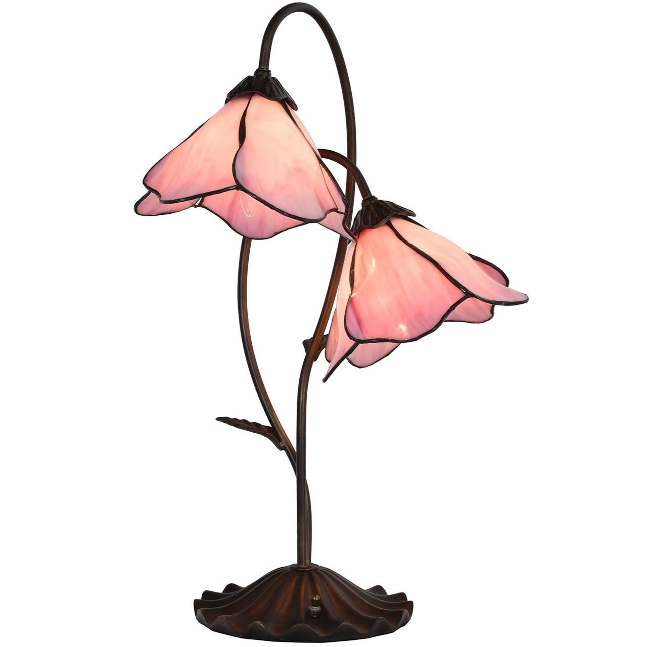 Bieye L30811 Flower Tiffany Style Stained Glass Table Lamp with 8-inch ...